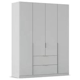 Dreht&uuml;renschrank OTTO HOME "Kleiderschrank Schrank Garderobe AGORDO mit Dekor- oder Hochglanzfront", grau (seidengrau), B:181cm H:229cm T:54cm, Holzwerkstoff, Schr&auml;nke, Dreht&uuml;renschrank, mit Au&szlig;enschubk&auml;sten, in 7 Breiten und 2 H&ouml;hen MADE IN GERMANY, Topseller