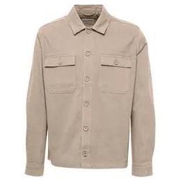 Hemdjacke Blend "Hemdjacke BHOvershirt", Herren, Gr. XL, beige (crockery), Obermaterial: 98% Baumwolle CO. 2% Elasthan EL., regular fit normal, Jacken