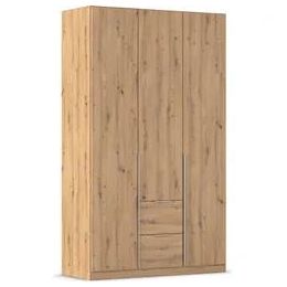 Dreht&uuml;renschrank OTTO HOME "Kleiderschrank Schrank Garderobe AGORDO mit Dekor- oder Hochglanzfront", braun (eiche artisan), B:136cm H:229cm T:54cm, Holzwerkstoff, Schr&auml;nke, Dreht&uuml;renschrank, mit Au&szlig;enschubk&auml;sten, in 7 Breiten und 2 H&ouml;hen MADE IN GERMANY