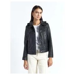 Lederjacke Maze "42020131", Damen, Gr. S, schwarz, Obermaterial: 100% Schafsleder. Futter: 100% Polyester. &Auml;rmelfutter: 100% Polyester, ohne B&uuml;ndchen mit Rei&szlig;verschluss, Jacken