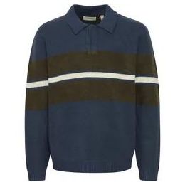 Strickfleece-Pullover Blend "Strickpullover BHPullover", Herren, Gr. XL, blau (marineblaus), Obermaterial: 28% Nylon NY. 26% Polyester PES. 23% Polyacryl PAN. 21% Viskose CV. 2% Elasthan EL., Pullover
