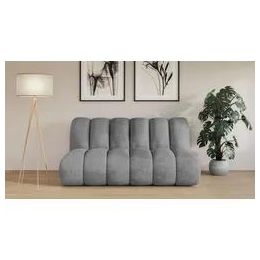 2,5-Sitzer "Priya Designersofa, moderne Steppung, auch in Boucl&eacute;", grau (hellgrau), B:185cm H:84cm T:108cm, 100% Polyester, LeGer Home by Lena Gercke, Sofas, gem&uuml;tlich und modern, B/T/H: 185/108/84 cm