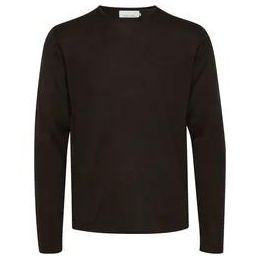 Strickfleece-Pullover Casual Friday "Strickpullover CFKent", Herren, Gr. XXL, braun (coffee bean melange), Obermaterial: 50% Wolle WO. 50% Polyacryl PAN., Pullover