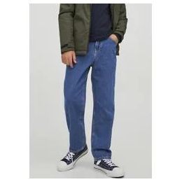 Jack & Jones Relax-fit-Jeans JACK & JONES JUNIOR "JJICHRIS JJORIGINAL MF 723 NOOS JNR", Jungen, Gr. 116, N-Gr, blau (blau denim), Denim/Jeans, Obermaterial: 100% Baumwolle, unifarben, relaxed fit lang, Jeans