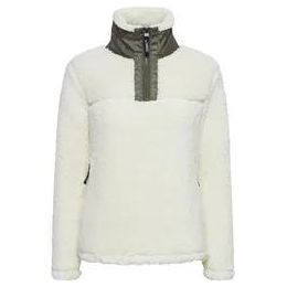 Sweater oxmo "Troyer OXElina", Damen, Gr. XXL, wei&szlig; (cloud dancer), Obermaterial: 100% Polyester PES., Pullover Sweater