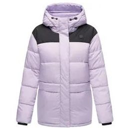 Anorak Ragwear "Wikesh", Damen, Gr. XL (42), lila (lavender), Obermaterial 1: 100% Nylon. Obermaterial 2: 100% Polyester. Innenfutter: 100% Polyester. Wattierung: 100% Polyester, l&auml;ssig geschnitten h&uuml;ftbedeckend, hoch geschlossener Ausschnitt, eng Strickb&uuml;ndchen, Jacken, stylische Winter Steppjacke mit Colourblocking