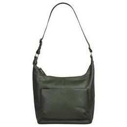 Shopper Bruno Banani, Damen, Gr. B/H/T: 38cm x 29cm x 11cm onesize, gr&uuml;n (oliv), Leder, leicht gl&auml;nzend, unifarben, Taschen Shopper, echt Leder