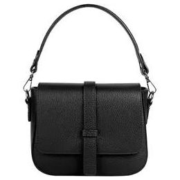 Umh&auml;ngetasche Samantha Look, Damen, Gr. B/H/T: 21cm x 16cm x 6cm onesize, schwarz, Leder, clean, Taschen Umh&auml;ngetasche, echt Leder, Made in Italy