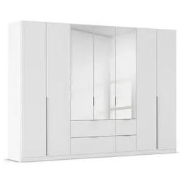 Dreht&uuml;renschrank OTTO HOME "Kleiderschrank Schrank Garderobe AGORDO mit Dekor- oder Hochglanzfront", wei&szlig; (alpinwei&szlig;), B:315cm H:229cm T:54cm, Holzwerkstoff, Schr&auml;nke, Dreht&uuml;renschrank, mit Au&szlig;enschubk&auml;sten, in 7 Breiten und 2 H&ouml;hen MADE IN GERMANY