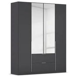 Dreht&uuml;renschrank OTTO HOME "Kleiderschrank Schrank Garderobe AGORDO mit Dekor- oder Hochglanzfront", grau (graumetallic), B:181cm H:229cm T:54cm, Holzwerkstoff, Schr&auml;nke, Dreht&uuml;renschrank, mit Au&szlig;enschubk&auml;sten, in 7 Breiten und 2 H&ouml;hen MADE IN GERMANY