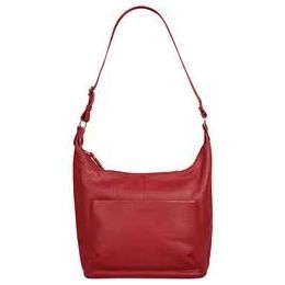 Shopper Bruno Banani, Damen, Gr. B/H/T: 38cm x 29cm x 11cm onesize, rot, Leder, leicht gl&auml;nzend, unifarben, Taschen Shopper, echt Leder