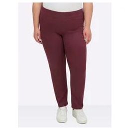 Schlupfhose Casual Looks, Damen, Gr. 205, Extrakurzgr&ouml;&szlig;en, rot (bordeaux), 65% Baumwolle, 33% Polyester, 2% Elasthan, unifarben, lang, Hosen Schlupfhose