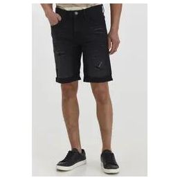 Jeansshorts Blend "BHDeniz", Herren, Gr. L, US-Gr&ouml;&szlig;en, denim schwarz, Web, 98% Baumwolle, 2% Elastan, unifarben, normal kurz, Jeans Jeansshorts, Stilvolle 5-Pocket-Jeansshorts mit Destroyed-Effekten