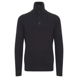 Troyer Casual Friday "Troyer CFKRISTIAN 0162 ribbed high neck knit", Herren, Gr. M, blau (schwarz navy), Grobstrick, Obermaterial: 100% Baumwolle CO., unifarben, Basic, normal, Pullover Troyer