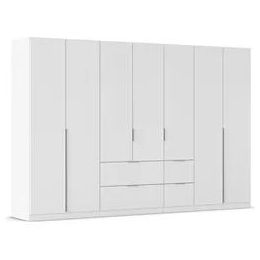Dreht&uuml;renschrank OTTO HOME "Kleiderschrank Schrank Garderobe AGORDO mit Dekor- oder Hochglanzfront", wei&szlig; (alpinwei&szlig;), B:315cm H:210cm T:54cm, Holzwerkstoff, Schr&auml;nke, Dreht&uuml;renschrank, mit Au&szlig;enschubk&auml;sten, in 7 Breiten und 2 H&ouml;hen MADE IN GERMANY, Topseller