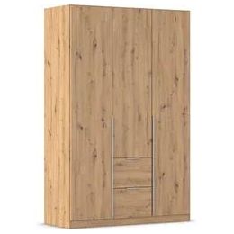 Dreht&uuml;renschrank OTTO HOME "Kleiderschrank Schrank Garderobe AGORDO mit Dekor- oder Hochglanzfront", braun (eiche artisan), B:136cm H:210cm T:54cm, Holzwerkstoff, Schr&auml;nke, Dreht&uuml;renschrank, mit Au&szlig;enschubk&auml;sten, in 7 Breiten und 2 H&ouml;hen MADE IN GERMANY