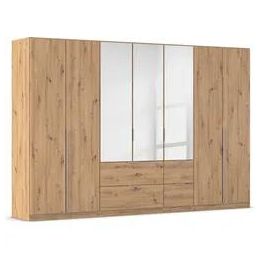 Dreht&uuml;renschrank OTTO HOME "Kleiderschrank Schrank Garderobe AGORDO mit Dekor- oder Hochglanzfront", braun (eiche artisan), B:315cm H:210cm T:54cm, Holzwerkstoff, Schr&auml;nke, Dreht&uuml;renschrank, mit Au&szlig;enschubk&auml;sten, in 7 Breiten und 2 H&ouml;hen MADE IN GERMANY