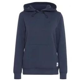 Longpullover North Bend "Sweatshirt NBTamina", Damen, Gr. 42, blau (blau nights), Obermaterial: 78% Polyester PES. 17% Viskose CV. 5% Elasthan EL., Sweatshirts Longpullover