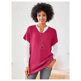Pullunder Heine "Pullunder", Damen, Gr. 42, pink, 100% Polyacryl, unifarben, Pullover Pullunder