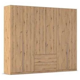 Dreht&uuml;renschrank OTTO HOME "Kleiderschrank Schrank Garderobe AGORDO mit Dekor- oder Hochglanzfront", braun (eiche artisan), B:271cm H:229cm T:54cm, Holzwerkstoff, Schr&auml;nke, Dreht&uuml;renschrank, mit Au&szlig;enschubk&auml;sten, in 7 Breiten und 2 H&ouml;hen MADE IN GERMANY