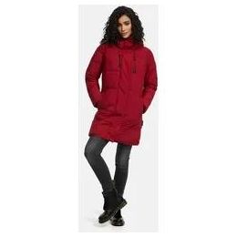Winterjacke Marikoo "Kaituu XVI", Damen, Gr. XS, rot (dunkelrot), Obermaterial: 100% Polyester; Innenseite: 100% Polyester; Futter: 100% Polyester; Wattierung: 100% Polyester, Jacken Winterjacke, mit gro&szlig;er Kapuze