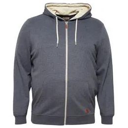 Kapuzensweatjacke Blend "Kapuzensweatjacke BHBHulker", Herren, Gr. 5XL, blau (marineblaus), Obermaterial: 60% Baumwolle CO. 40% Polyester PES., normal, ohne Ausschnitt, Sweatjacken