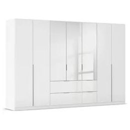 Dreht&uuml;renschrank OTTO HOME "Kleiderschrank Schrank Garderobe AGORDO mit Dekor- oder Hochglanzfront", wei&szlig; (alpinwei&szlig;, hochglanz wei&szlig;), B:315cm H:210cm T:54cm, Holzwerkstoff, Schr&auml;nke, Dreht&uuml;renschrank, mit Au&szlig;enschubk&auml;sten, in 7 Breiten und 2 H&ouml;hen MADE IN GERMANY
