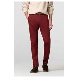 Chinos MEYER "BONN", Herren, Gr. 58, Normalgr&ouml;&szlig;en, rot (bordeaux), 90% Baumwolle, 8% Kaschmir, 2% Elasthan, unifarben, regular fit lang, Hosen, mit buntgewebtem Innenfutter