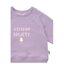 Sweatshirt Liliput "Icecream Society", M&auml;dchen, Gr. 62/68, lila (flieder), 80% Baumwolle, 20% Polyester, bedruckt, normal, Rundhals, Sweatshirts Sweatshirt, mit niedlichem Frontprint