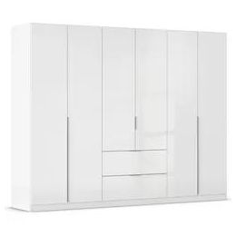 Dreht&uuml;renschrank OTTO HOME "Kleiderschrank Schrank Garderobe AGORDO mit Dekor- oder Hochglanzfront", wei&szlig; (alpinwei&szlig;, hochglanz wei&szlig;), B:271cm H:210cm T:54cm, Holzwerkstoff, Schr&auml;nke, Dreht&uuml;renschrank, mit Au&szlig;enschubk&auml;sten, in 7 Breiten und 2 H&ouml;hen MADE IN GERMANY, Topseller