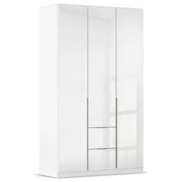 Dreht&uuml;renschrank OTTO HOME "Kleiderschrank Kleiderschr&auml;nke Schrank Garderobe AGORDO mit Glasfront", wei&szlig; (alpinwei&szlig;, glas kristallwei&szlig;), B:136cm H:229cm T:54cm, Holzwerkstoff, Schr&auml;nke, Dreht&uuml;renschrank, mit Au&szlig;enschubk&auml;sten, in 7 Breiten und 2 H&ouml;hen MADE IN GERMANY