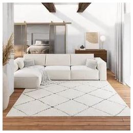 Hochflor-Teppich Wecon Home "STUDIO two", beige, B:160cm H:35mm L:225cm, Polypropylen (PP), Teppiche, weicher und kuscheliger Flor, Wohnzimmer, Schlafzimmer, im Berber-Stil