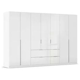 Dreht&uuml;renschrank OTTO HOME "Kleiderschrank Schrank Garderobe AGORDO mit Dekor- oder Hochglanzfront", wei&szlig; (alpinwei&szlig;, hochglanz wei&szlig;), B:315cm H:210cm T:54cm, Holzwerkstoff, Schr&auml;nke, Dreht&uuml;renschrank, mit Au&szlig;enschubk&auml;sten, in 7 Breiten und 2 H&ouml;hen MADE IN GERMANY, Topseller