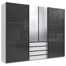 Schwebet&uuml;renschrank wimex "Magic by fresh to go", wei&szlig; (wei&szlig;, au&szlig;ent&uuml;ren grauglas), B:300cm H:236cm T:65cm, Schr&auml;nke, Schwebet&uuml;renschrank