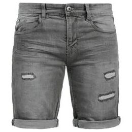 Jeansshorts INDICODE "Jeansshorts IDHallow", Herren, Gr. M, N-Gr, grau (light grau), Web, Obermaterial: 98% Baumwolle CO. 2% Elasthan EL., Basic, regular fit kurz, Jeans Jeansshorts