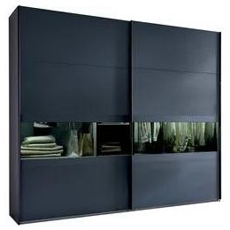 Schwebet&uuml;renschrank wimex "Easy Plus, Kleiderschrank Made in Germany", schwarz (graphit, rauchglas holmt&uuml;ren graphit), B:270cm H:208cm T:65cm, Holzwerkstoff, Schr&auml;nke, Schwebet&uuml;renschrank, mit Glaseinsatz/ Rauchglas, viele Breiten zur Auswahl, schwarze Griffe