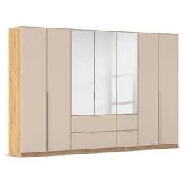 Dreht&uuml;renschrank OTTO HOME "Kleiderschrank Schrank Garderobe AGORDO mit Dekor- oder Hochglanzfront", braun (eiche artisan, champagner), B:315cm H:210cm T:54cm, Holzwerkstoff, Schr&auml;nke, Dreht&uuml;renschrank, mit Au&szlig;enschubk&auml;sten, in 7 Breiten und 2 H&ouml;hen MADE IN GERMANY