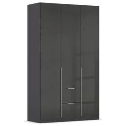 Dreht&uuml;renschrank OTTO HOME "Kleiderschrank Schrank Garderobe AGORDO mit Dekor- oder Hochglanzfront", grau (graumetallic, hochglanz effektgrau), B:136cm H:229cm T:54cm, Holzwerkstoff, Schr&auml;nke, Dreht&uuml;renschrank, mit Au&szlig;enschubk&auml;sten, in 7 Breiten und 2 H&ouml;hen MADE IN GERMANY, Topseller