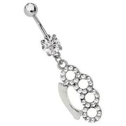 Adelia&acute;s Bauchnabelpiercing ADELIA ́S "Piercing Bauchnabelpiercing", transparent (klar), Piercings, Damen, onesize, Titan, Ein gefasster 8 mm Zirkonia