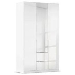 Dreht&uuml;renschrank OTTO HOME "Kleiderschrank Kleiderschr&auml;nke Schrank Garderobe AGORDO mit Glasfront", wei&szlig; (alpinwei&szlig;, glas kristallwei&szlig;), B:136cm H:229cm T:54cm, Holzwerkstoff, Schr&auml;nke, Dreht&uuml;renschrank, mit Au&szlig;enschubk&auml;sten, in 7 Breiten und 2 H&ouml;hen MADE IN GERMANY