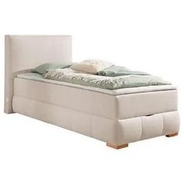 Boxbett OTTO HOME "Wehma mit Kopfteil inkl. Bettkasten", beige, B:110cm L:213cm, Komplettbetten, in H2, H3 & H4 w&auml;hlbar, inklusive Topper
