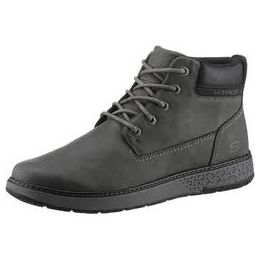 Schn&uuml;rboots Skechers "GARLAN", Damen, Gr. 40, grau (dunkelgrau), Lederimitat, Schuhe Schn&uuml;rboots, Schn&uuml;rstiefel, Boots mit d&auml;mpfender Sohlentechnologie