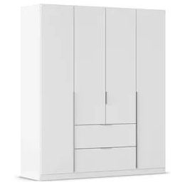 Dreht&uuml;renschrank OTTO HOME "Kleiderschrank Schrank Garderobe AGORDO mit Dekor- oder Hochglanzfront", wei&szlig; (alpinwei&szlig;), B:181cm H:210cm T:54cm, Holzwerkstoff, Schr&auml;nke, Dreht&uuml;renschrank, mit Au&szlig;enschubk&auml;sten, in 7 Breiten und 2 H&ouml;hen MADE IN GERMANY, Topseller