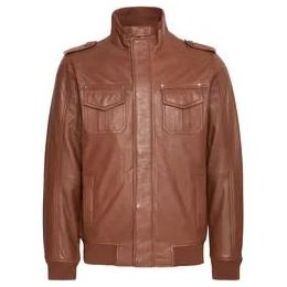 !Solid Lederjacke SOLID "Lederjacke SDCamash", Herren, Gr. M, braun (golden bro), Obermaterial: 100% Schafsleder sheepskin., Jacken