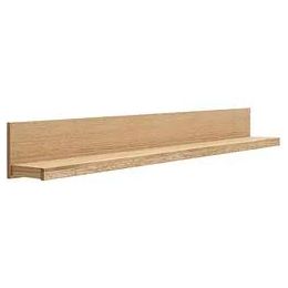Wandboard MCA LIVING "Silias Wandboard", beige (naturfarben), B:155cm H:19,5cm T:21cm, Massivholz, Regale, Wandboard, durchgehende Lamellen