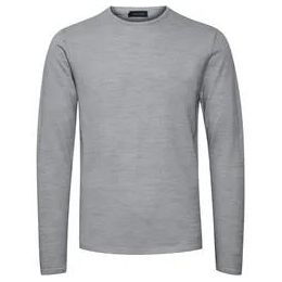 Strickfleece-Pullover Casual Friday "Strickpullover CFKent", Herren, Gr. XL, grau (light grau melange), Obermaterial: 50% Wolle WO. 50% Polyacryl PAN., Pullover
