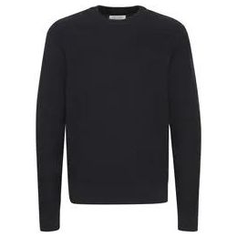 Strickfleece-Pullover Casual Friday "Strickpullover CFKARL structured crew neck knit", Herren, Gr. XL, blau (schwarz navy), Obermaterial: 100% Baumwolle CO., Pullover