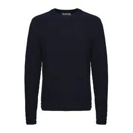Strickfleece-Pullover Casual Friday "Strickpullover CFKARL crew neck structured knit", Herren, Gr. XXL, blau (schwarz navy), Obermaterial: 100% Baumwolle CO., Pullover