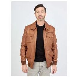 Blouson JCC "Karlstad", Herren, Gr. XL, braun (cognac), Obermaterial: 100% Leder Schaf; Lining: 100% Polyester, Jacken Blouson