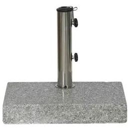 Betonschirmst&auml;nder siena GARDEN, grau, B:28cm H:7,5cm T:45cm, Granit, Schirmhalterungen, Granit, f&uuml;r Balkon, 25 kg, eckig